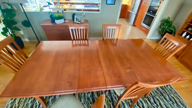 Solid maple dining room table and chairs from Design Manitoba | Dining ...