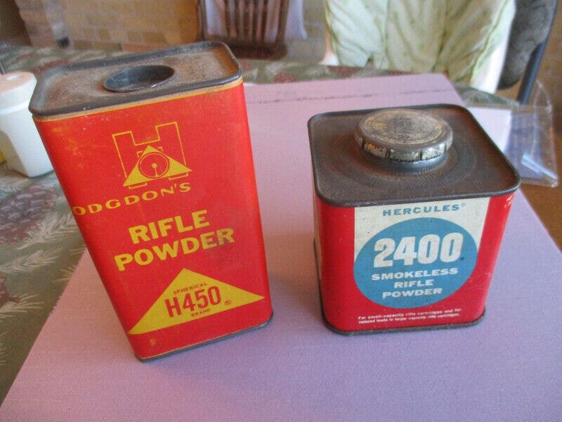 1950s HODGDON'S & HERCULES RIFLE POWDER TINS $20 EA VINTAGE HUNT | Arts ...