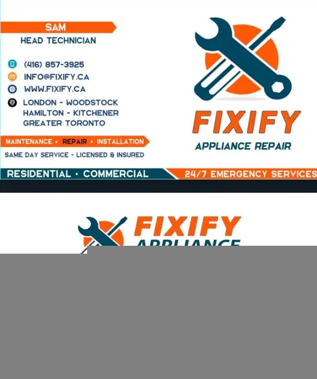 Fixify HAMILTON_Same Day_$30 off_Fridge Stove Dryer Dish/Washer ...