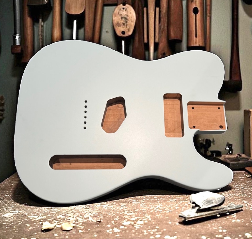 **SOLD Sonic Blue TL Body Alder Matte Nitro S/P90 4 lbs. 9 oz ...