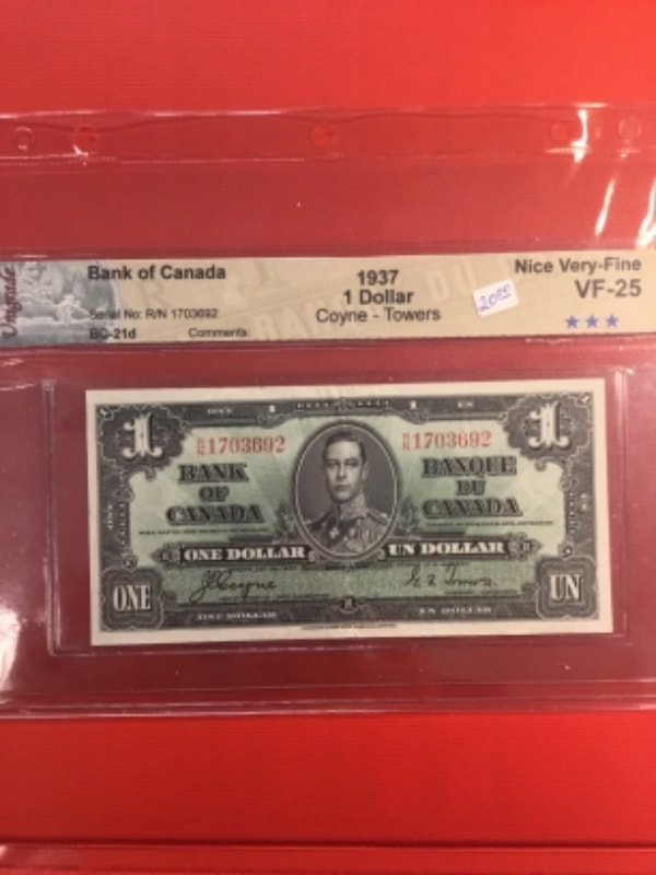 $1 Canada Bank Note, 1937 | Arts & Collectibles | Mississauga / Peel ...