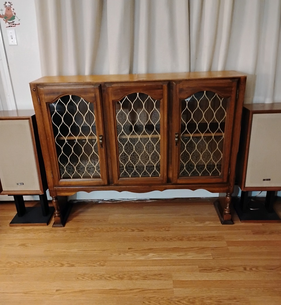 Cabinet Hutch Repurposed - Stereo Cabinet, TV Cabinet, Storage ...