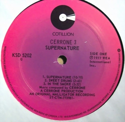 Cerrone -- Cerrone III : Supernature * DISQUE VINYLE/VINYL | CD, DVD et ...