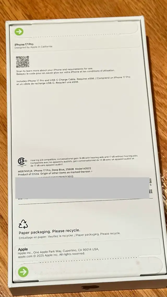 iPhone 17 pro deep blue 256 gb sealed | Cell Phones | Laval / North ...