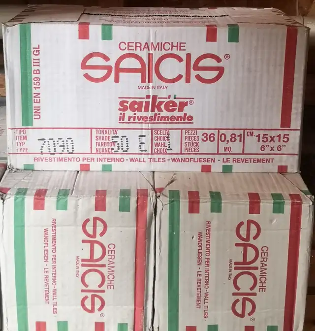 Ceramic tile beige 9 pieces | Floors & Walls | Oshawa / Durham Region ...