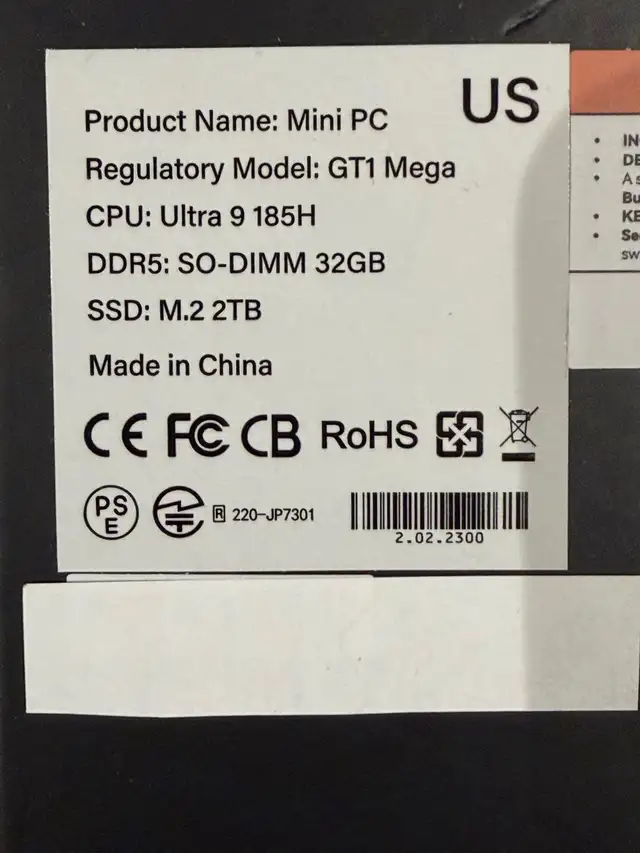 GEEKOM GT1 Mega AI Mini PC Intel Core Ultra 9 185H 32GB 2TB SSD ...