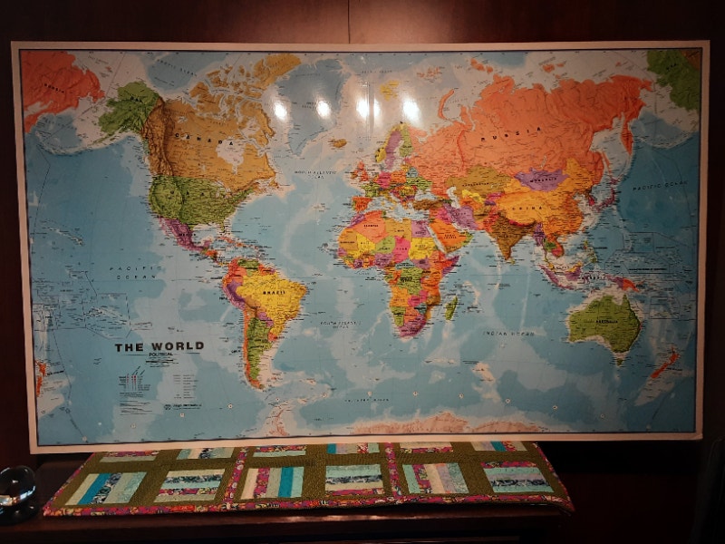 Giant World Map - Mega-Map of The World - 78 x 48 - Full Laminat | Arts ...