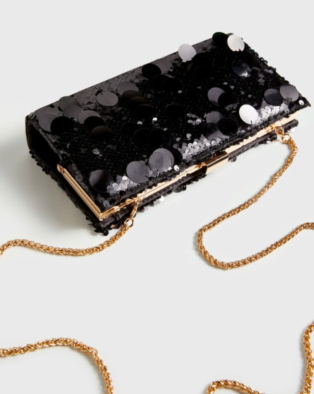 NEW - Black, Sequin, Rectangular Box Clutch Purse | Bags & Luggage ...