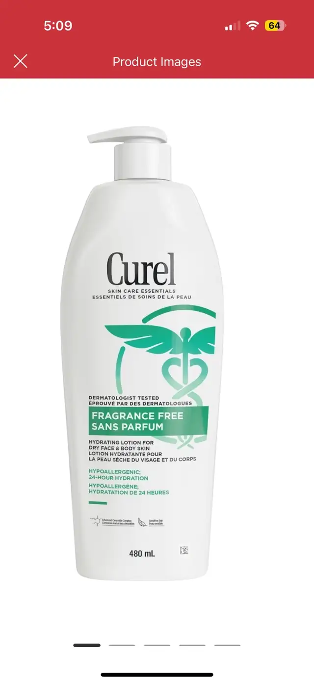 Curel Fragrance Free Original Lotion, 480ml | Health & Special Needs ...