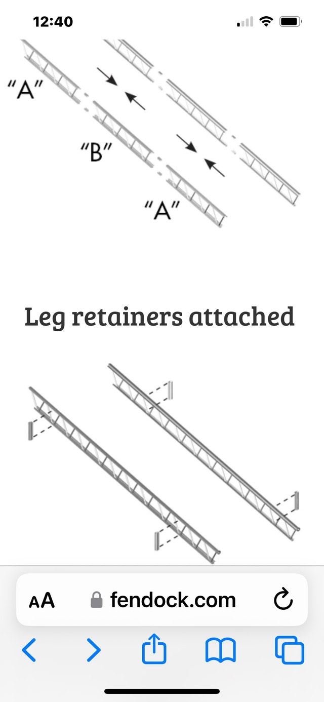 16’ aluminum fendock truss with leg retainers | Other | Cape Breton ...