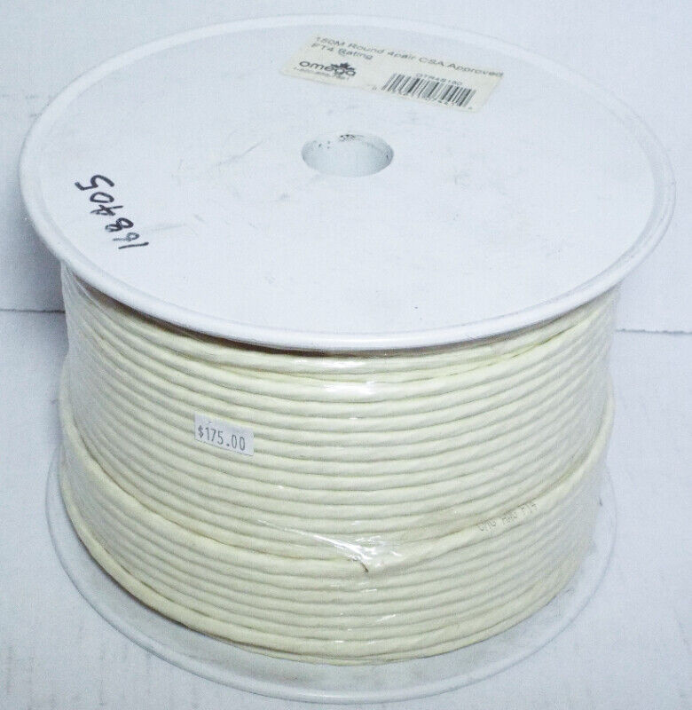 omega 150m (492 feet) round 4 pair wire CSA Approved FT4 Rating | Hand ...