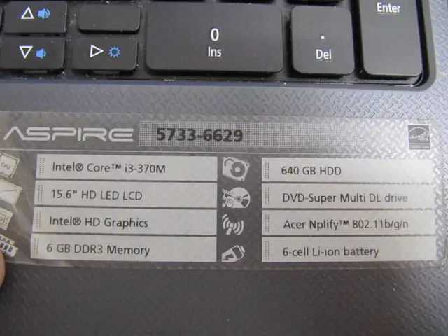 Acer Aspire Model 5733-6629 Laptop With Microsoft Office 2007 | Laptops ...