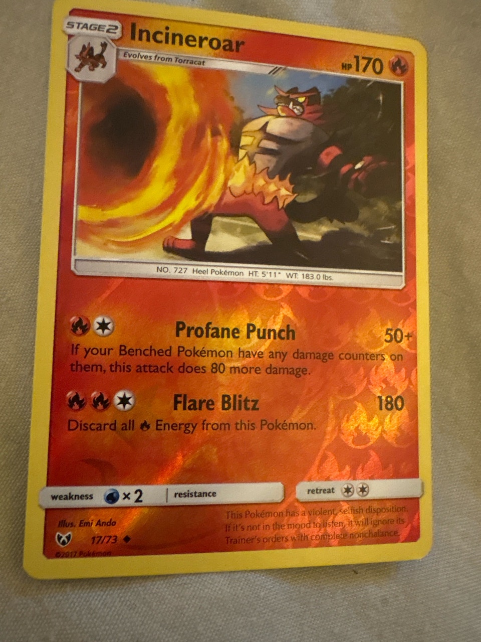 Incineroar Pokemon Card | Toys & Games | Winnipeg | Free local ...