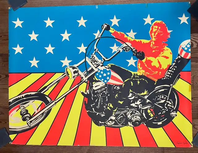 1970s "Super Cycle" Black Light Poster (Peter Fonda - film | Arts ...