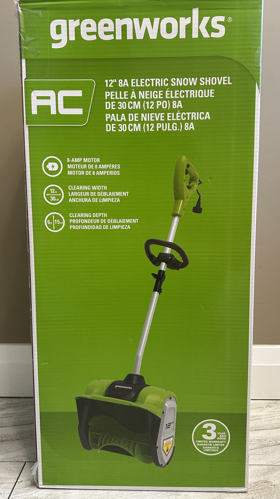 Greenworks 8 Amp 12-Inch Electric Corded Snow Shovel | Snowblowers | Kitchener / Waterloo | Free ...