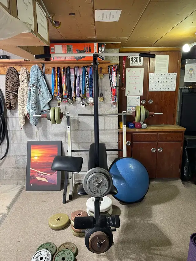 Weight Bench (Heavy Duty), Weights and more | Exercise Equipment | St ...