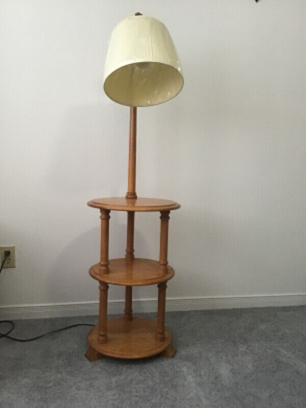 Roxton Solid Oak Bridge Lamp | Other Tables | North Bay | Kijiji