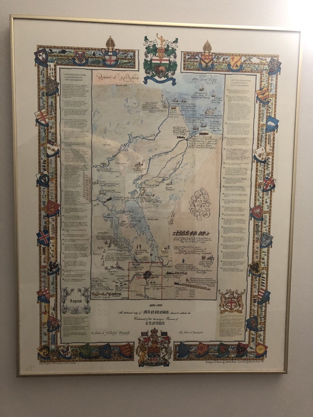 Illustrated Manitoba map with frame | Arts & Collectibles | Calgary ...