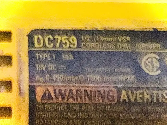 DeWalt DC759 18V Cordless Drill / Driver, Batter, Charger, Case | Power ...