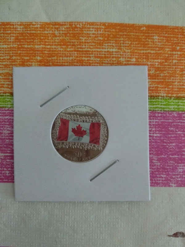 Canada Colored Flag Coins and Colorless Coins | Arts & Collectibles ...