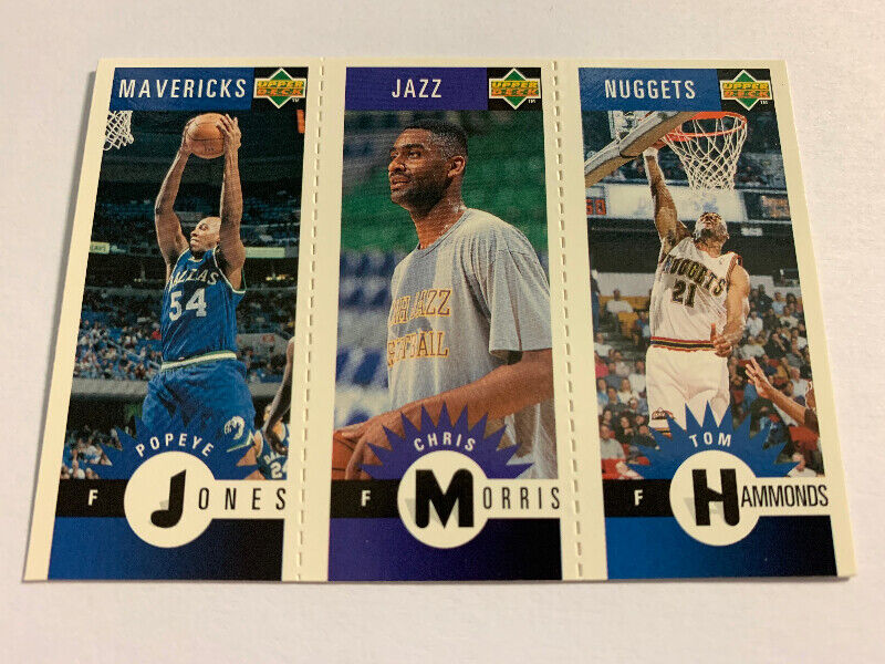 POPEYE JONES/CHRIS MORRIS/TOM HAMMONDS UD 1996 NBA CC MINI NM/MT | Arts ...