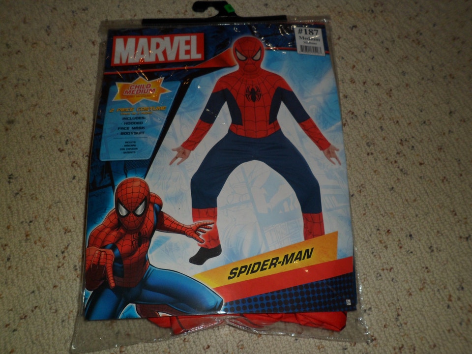 Marvel Spider-Man Halloween 2 piece costume Child Medium 8-10 ...
