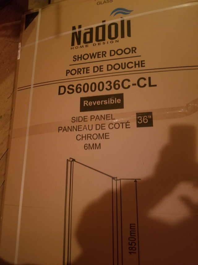Porte coulissante 48 pouces et panneau de douche 36 pouces | Plumbing ...
