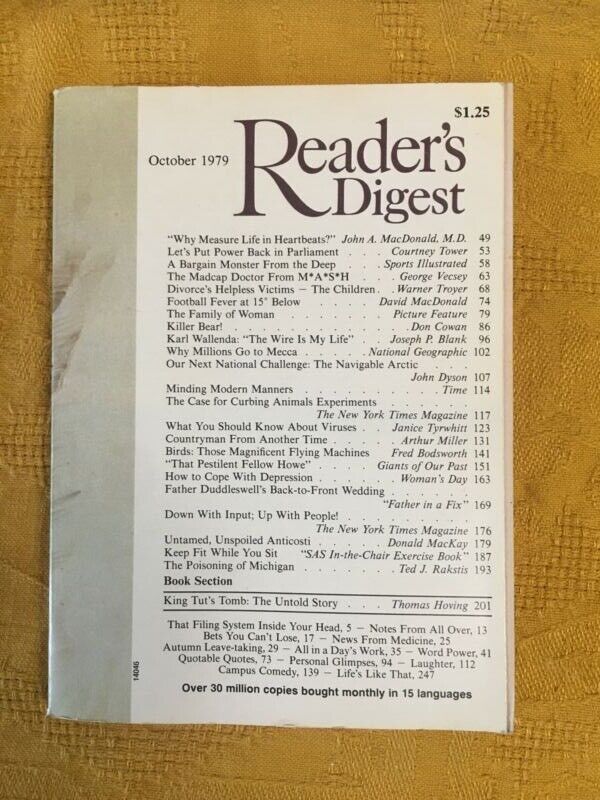 Reader’s Digest Magazine- October 1979 | Magazines | Mississauga / Peel ...