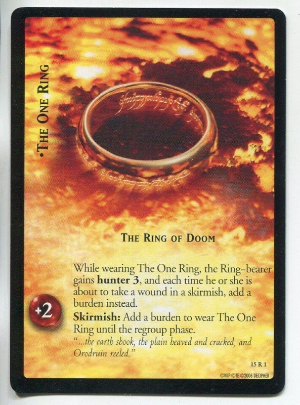 The One Ring, The Ring of Doom 15R1 Lord Of The Rings CCG Hunter | Art ...