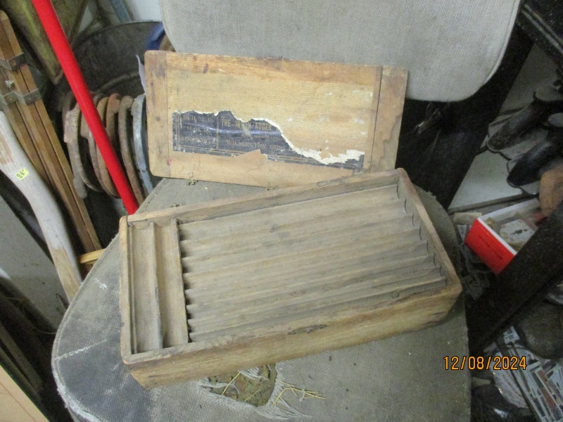 1920s AUGER DRILL BIT SINGLE DRAWER WOOD BOX CASE $15 NEEDS TLC | Hand ...