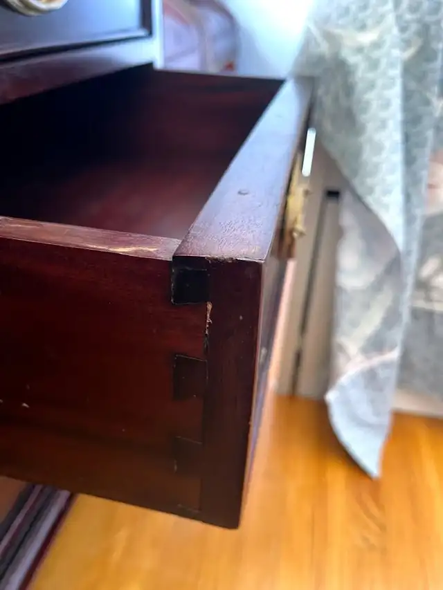 Extra-Large Executive Mahogany Bankers / Partners Desk with Burg ...