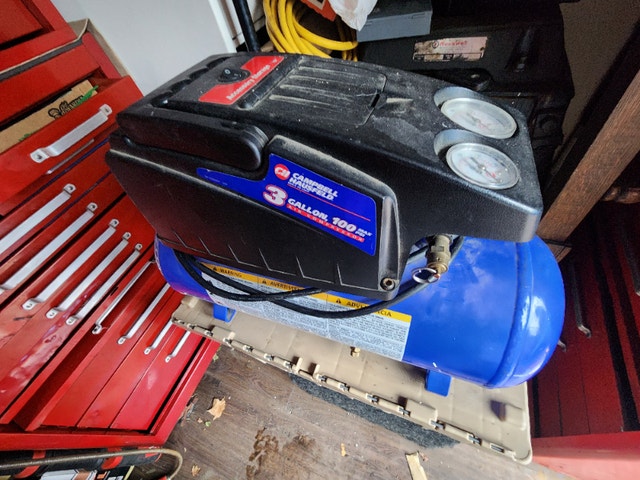 Campbell Hausfeld 3 Gallon 100 Max Psi. Portable Air Compressor | Power ...