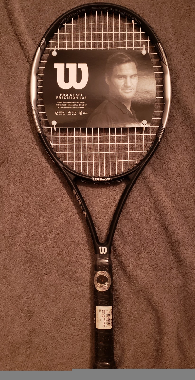 Wilson Pro Staff Precision 103 Tennis Racquet - 4 1/8" | Tennis ...