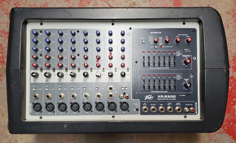 Peavey XR-8300 10Ch 2X300W @ 4Ohms Powered Mixer | Performance & DJ ...