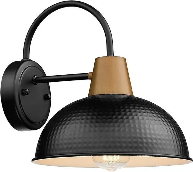 FEMILA Outdoor Wall Lights, Modern Black Barn Lights Outdoor Goo ...