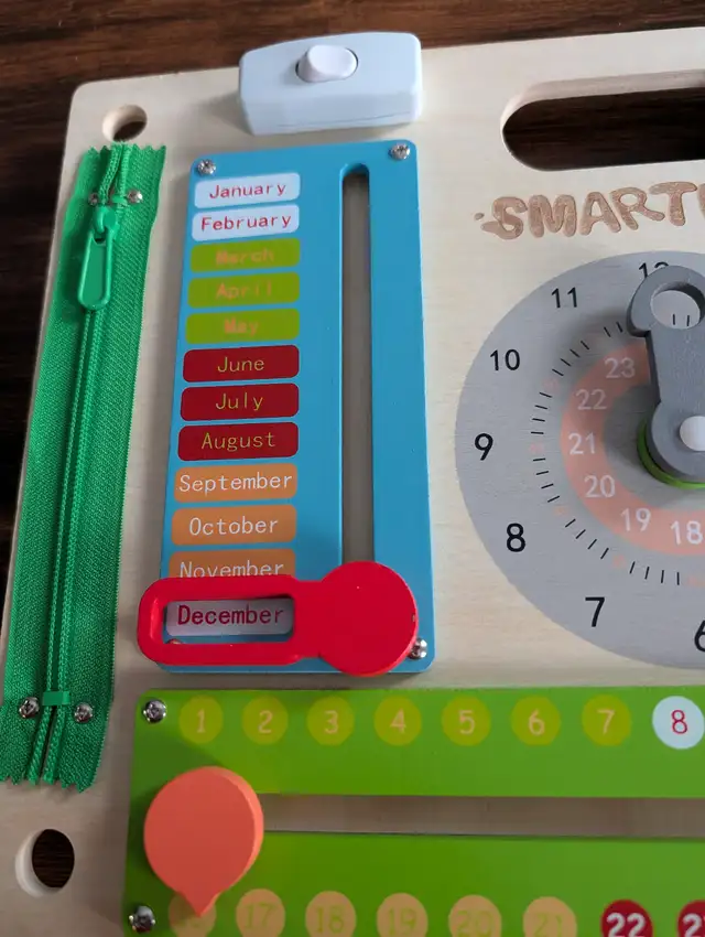 Double-Sided Busy Board Montessori Activities Wooden Sensory Toy | Toys ...