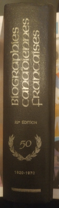 Biographies canadiennes françaises. 1920-1970. Généalogie. | Non ...