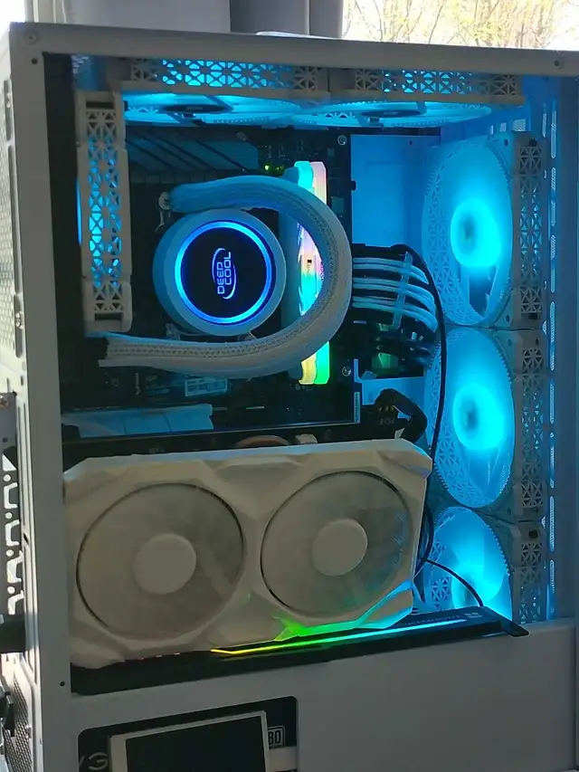 white gaming pc and monitor | Desktop Computers | Edmonton | Free local ...