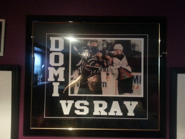 Tie Domi vs Rob Ray Hockey Fight Framed Photo Autographed | Arts ...