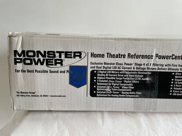 MONSTER HTS-5100, AUDIOPHILE POWER LINE CONDITIONER SURGE GUARD ...