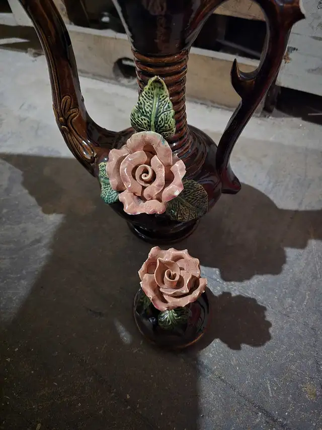 Vintage Brown Ceramic Rose Vase | Arts & Collectibles | City of Toronto ...