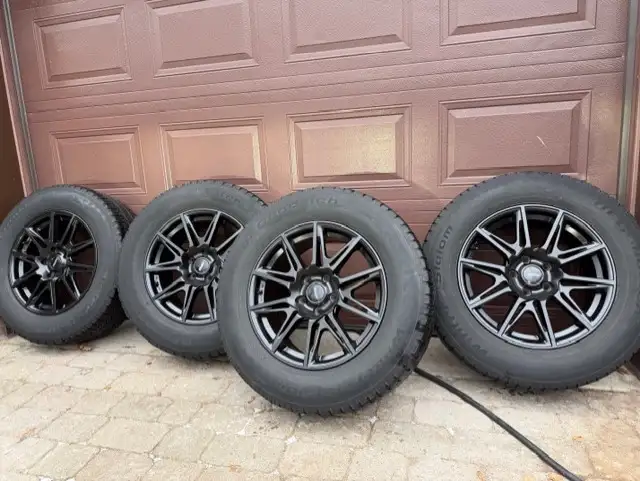 Fast Switch Black Alloy Wheels with Winter Tires 245X65XR17 | Tires ...