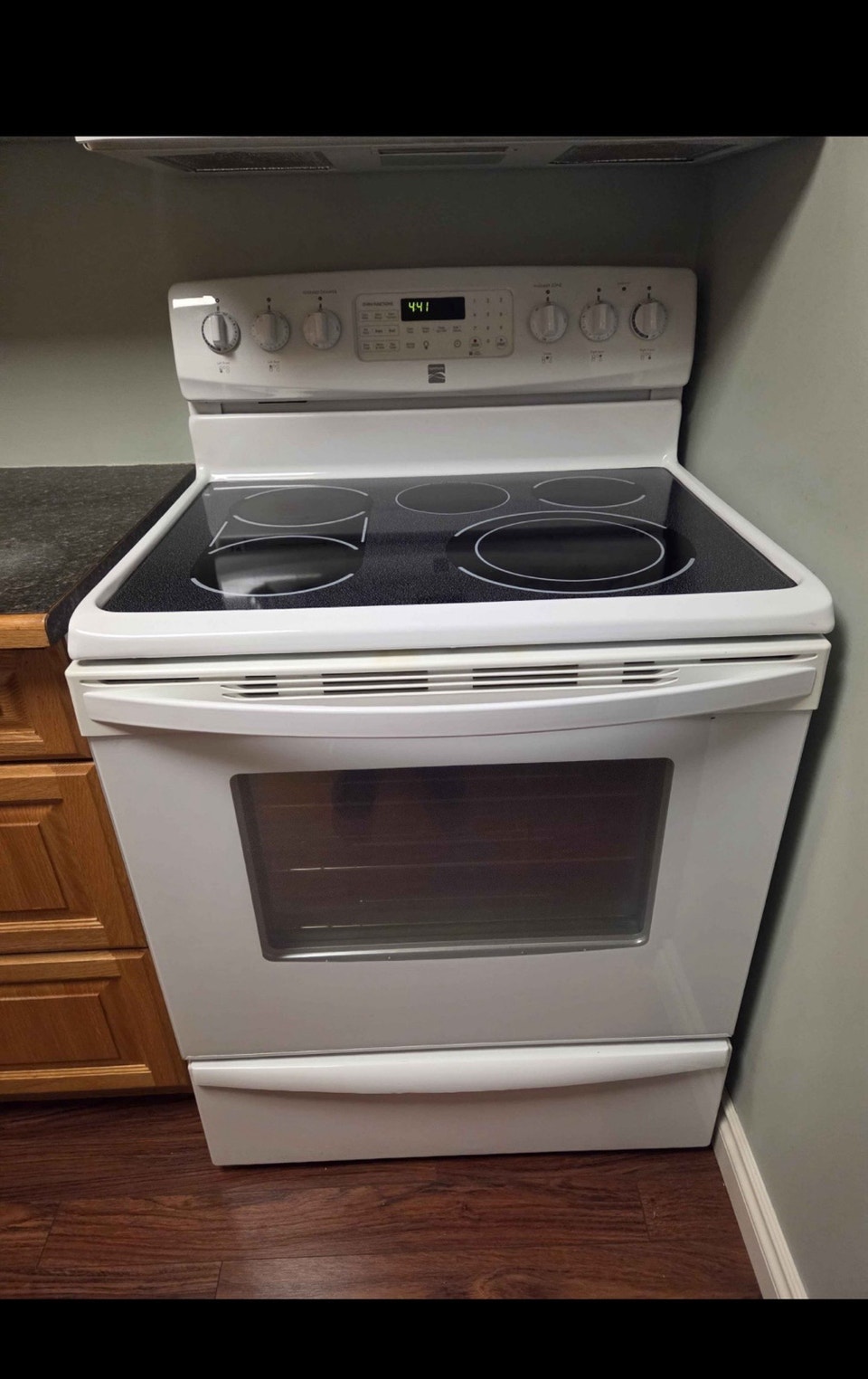 Kenmore glass top convection slf cln rnge wt OTR | Stoves, Ovens ...