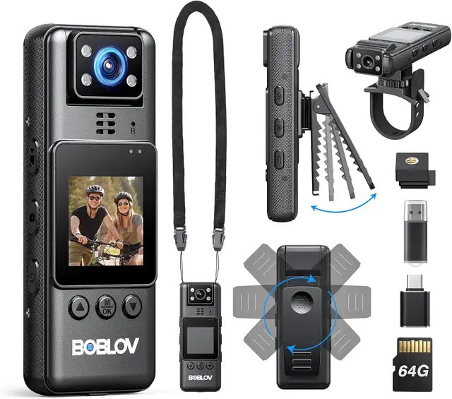 Boblov A23 Small Body Camera, 1080P Video Recorder(64GB) | Cameras ...