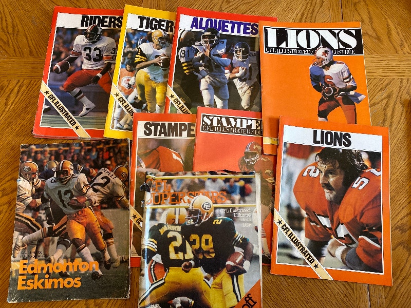 12 Vintage CFL Illustrated and Game Day Programs | Magazines | Edmonton ...