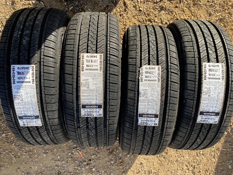 Brand New Set of 4- Cooper Endeavor 215/60R16 All Season Tires | Tires ...