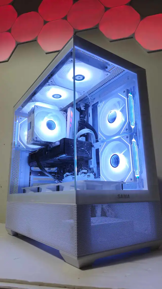 White Gaming PC | i5 13400F + 16GB ram + RTX 5060 | Desktop Computers ...