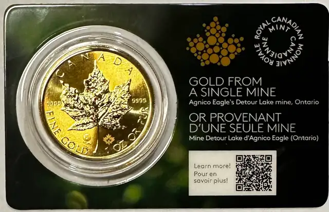 1 oz RCM Gold Maple Coin DNA Single Mine | Arts & Collectibles ...