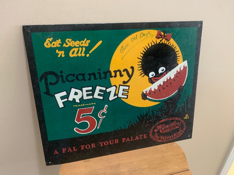 vintage Picaninny freeze ice cream tin sign excellent condition | Arts ...
