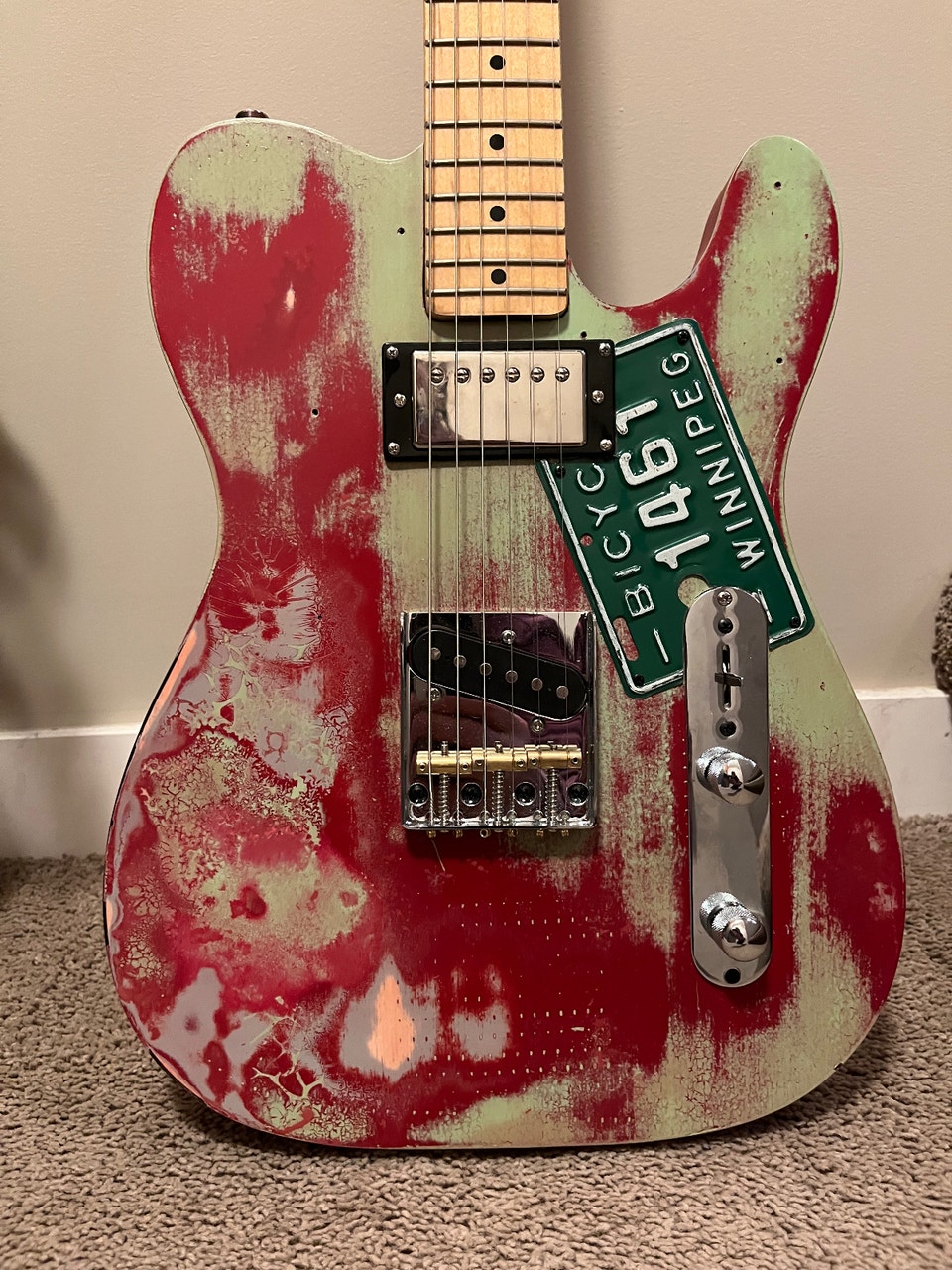 Tele styled Partscaster electric guitar. One of a kind hot rod ...